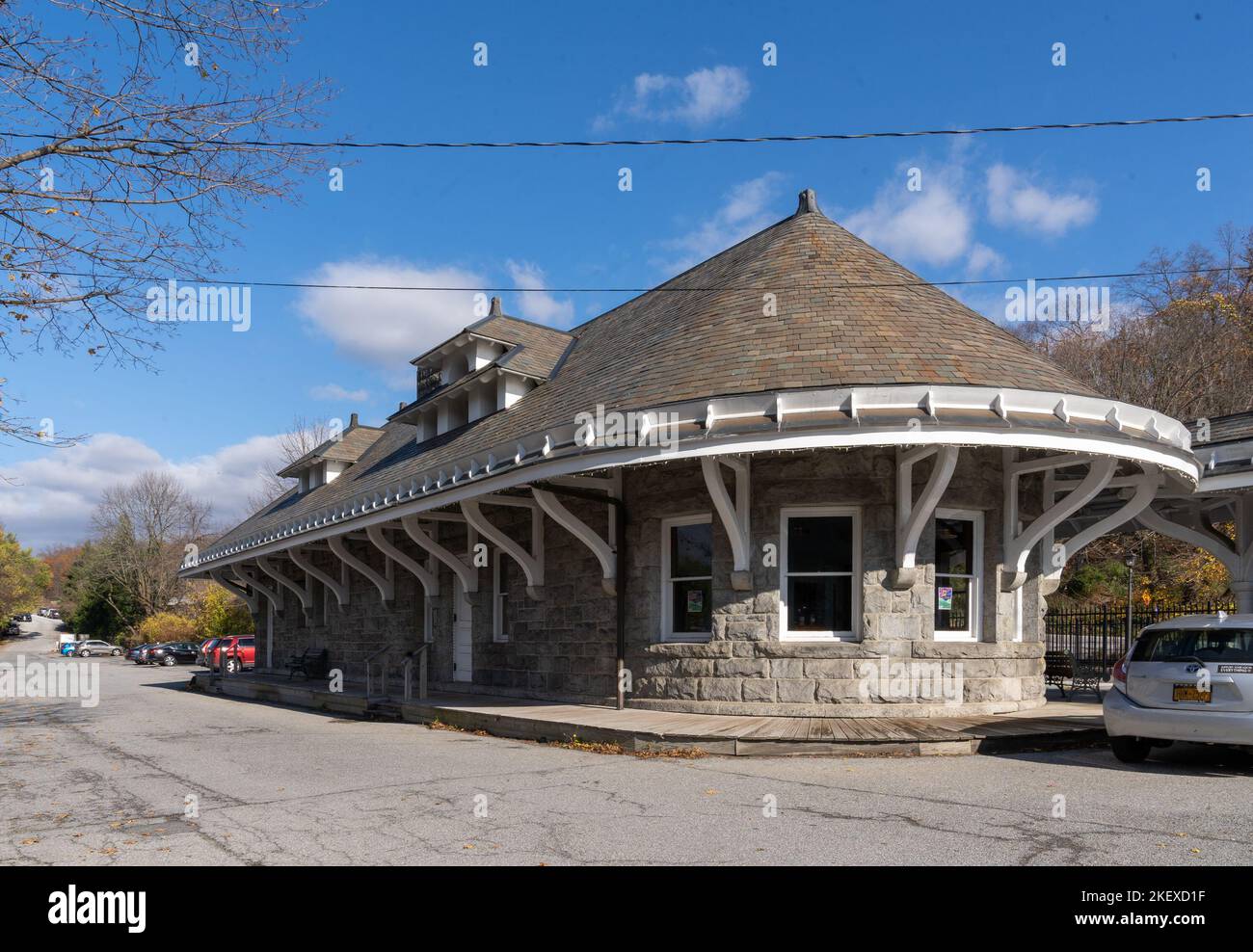 Garrison, NY - USA - Nov. 12, 2022 Landscape view of the Philipstown ...