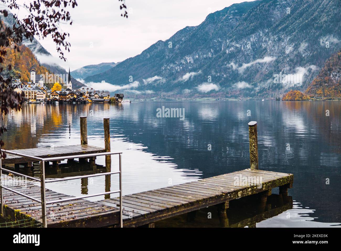 Town hallstatt seen from hi-res stock photography and images - Alamy
