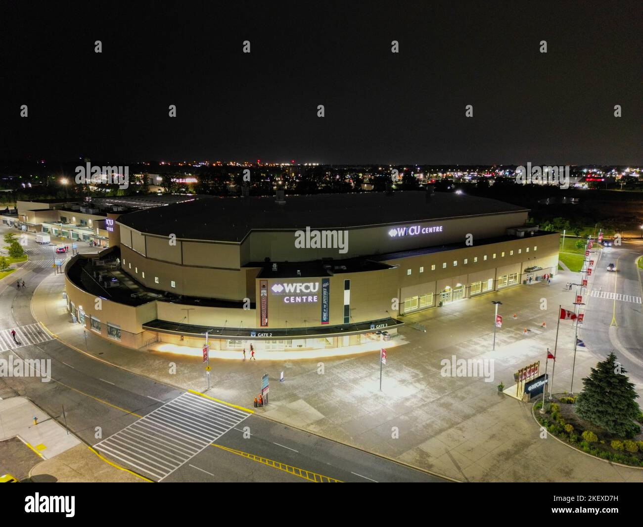 Jun 13 2022 Windsor Ontario Canada, WFCU Centre Aerial at night. Luke ...