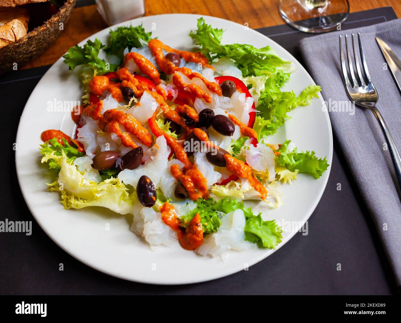 Traditional dish of Catalan cuisine is Xatonada salad Stock Photo - Alamy