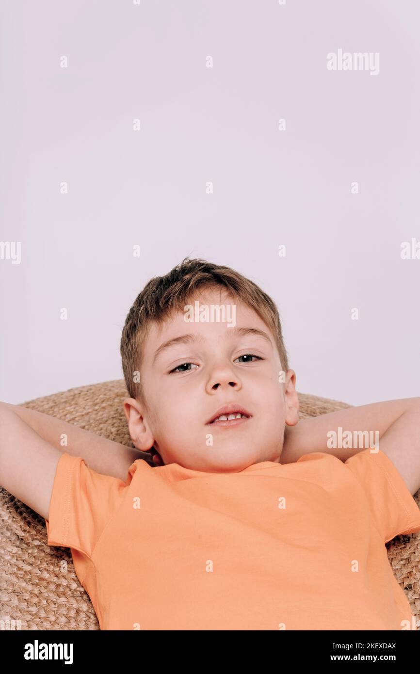 Teenager wearing orange t shirt hi-res stock photography and images - Alamy