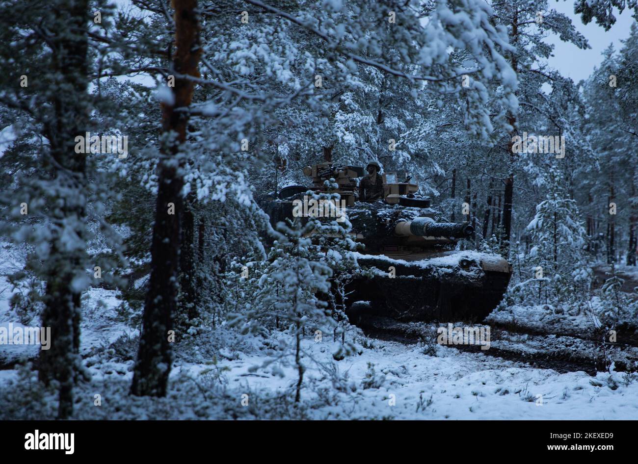 An Abrams M1A2 System Enhancement Package version 3 tank with 6th ...