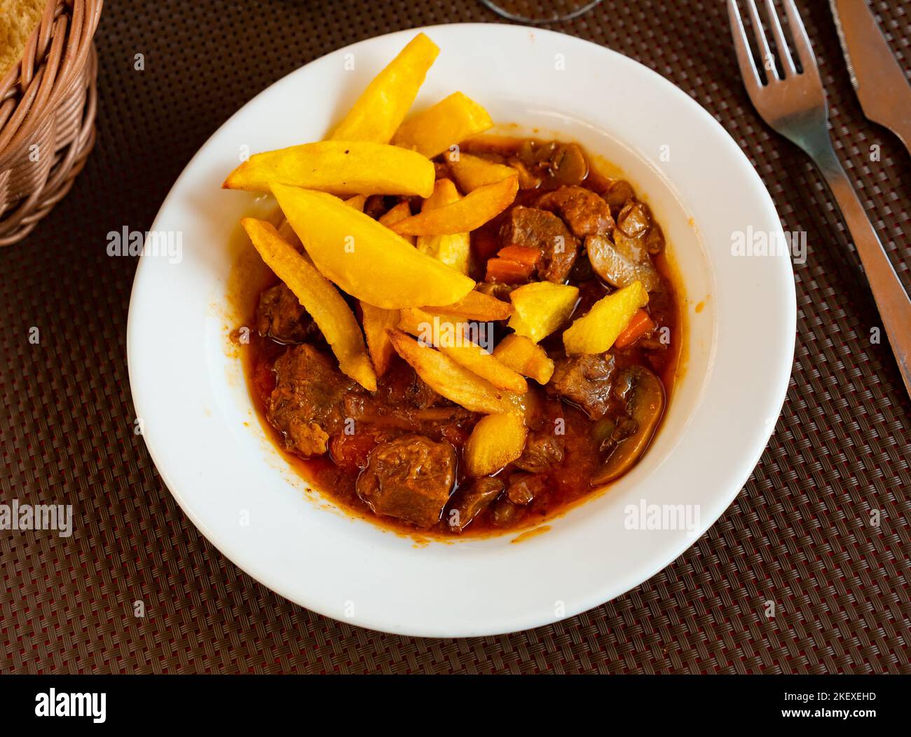 Traditional dish of French cuisine is Beef bourguignon Stock Photo - Alamy