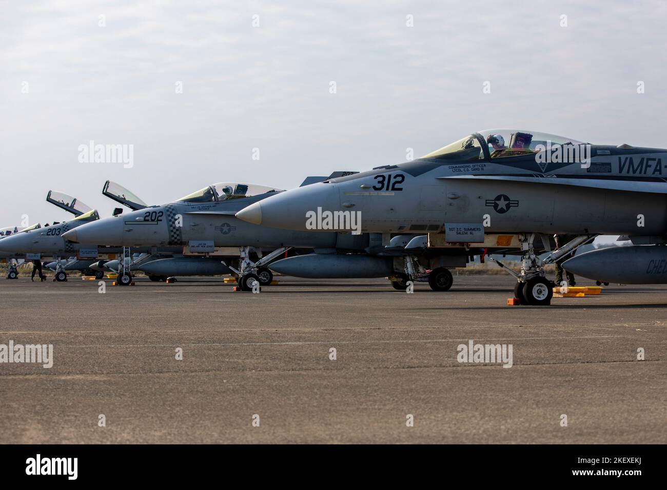 U.S. Marine Corps F/A-18C Hornet aircraft with Marine Fighter Attack ...