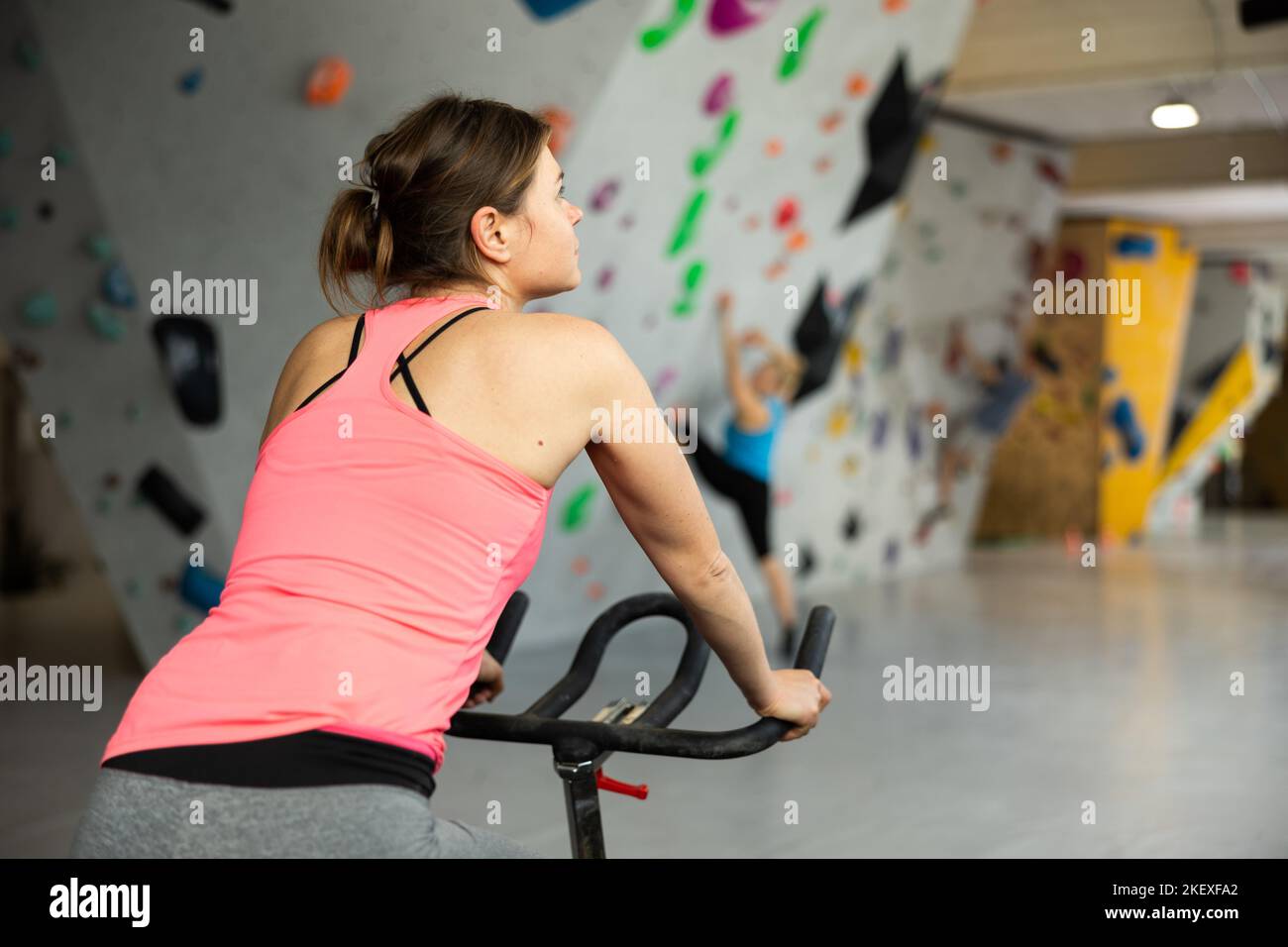 Stationary bike rear view hi-res stock photography and images - Alamy