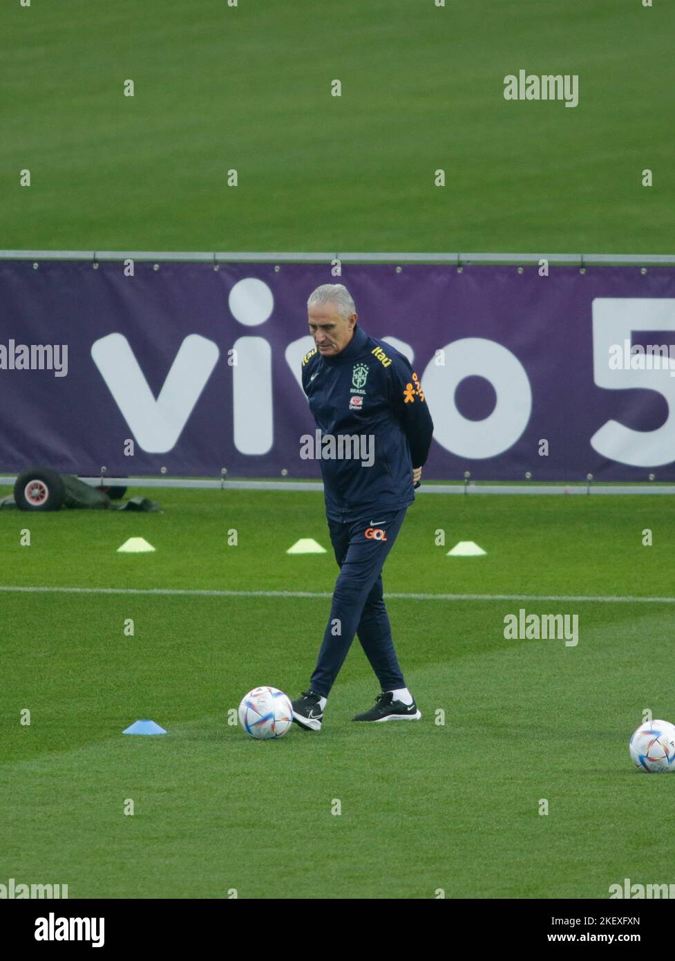 Tite, Head coach of Brazil during the first day of trying of the Brazil ...