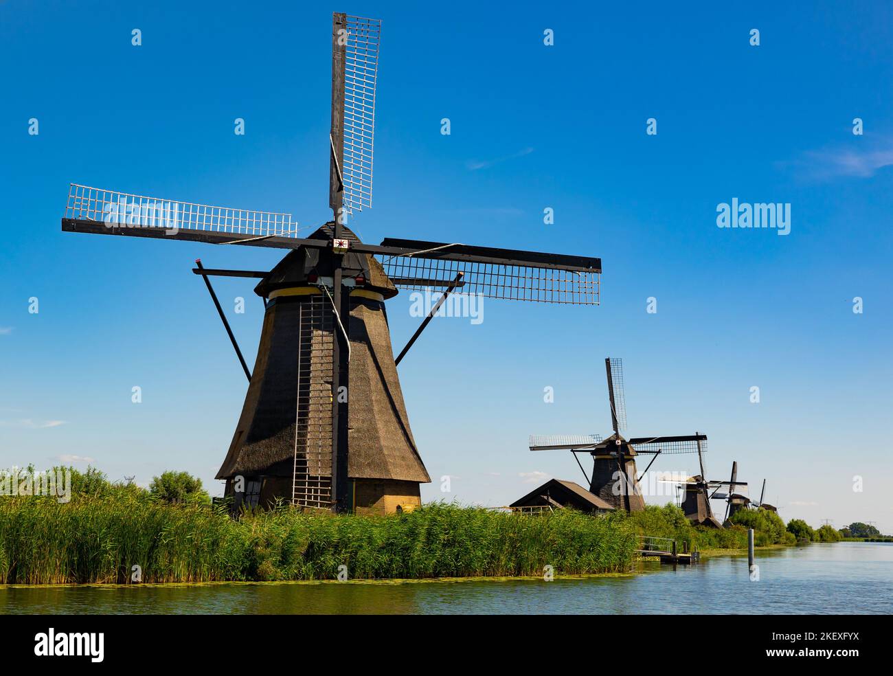System of ancient windmills ar Kinderdijk, Netherlands Stock Photo - Alamy