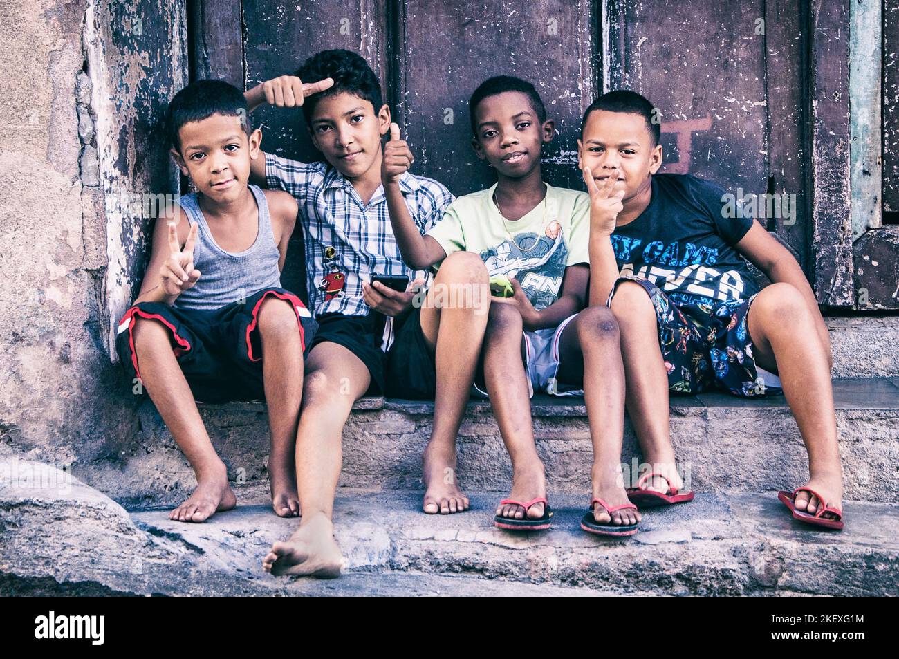 Old cuban children hi-res stock photography and images - Alamy
