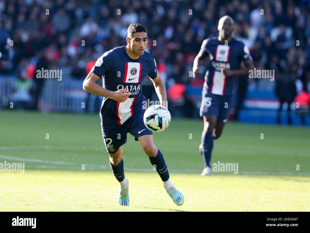 Achraf Hakimi of PSG during the French championship Ligue 1 football ...