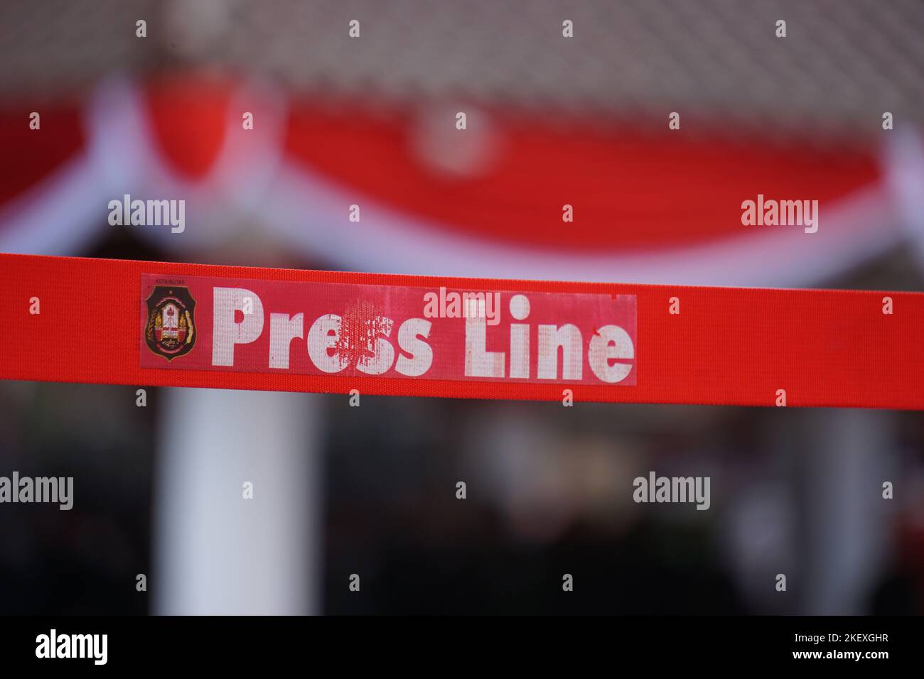 The red press line Stock Photo - Alamy