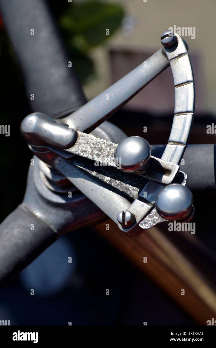 advance and retard ignition mechanism lever on steering wheel of ...