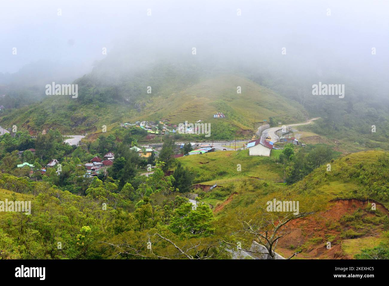 East Timor, 2022 panoramic view of villages in rural areas of East ...