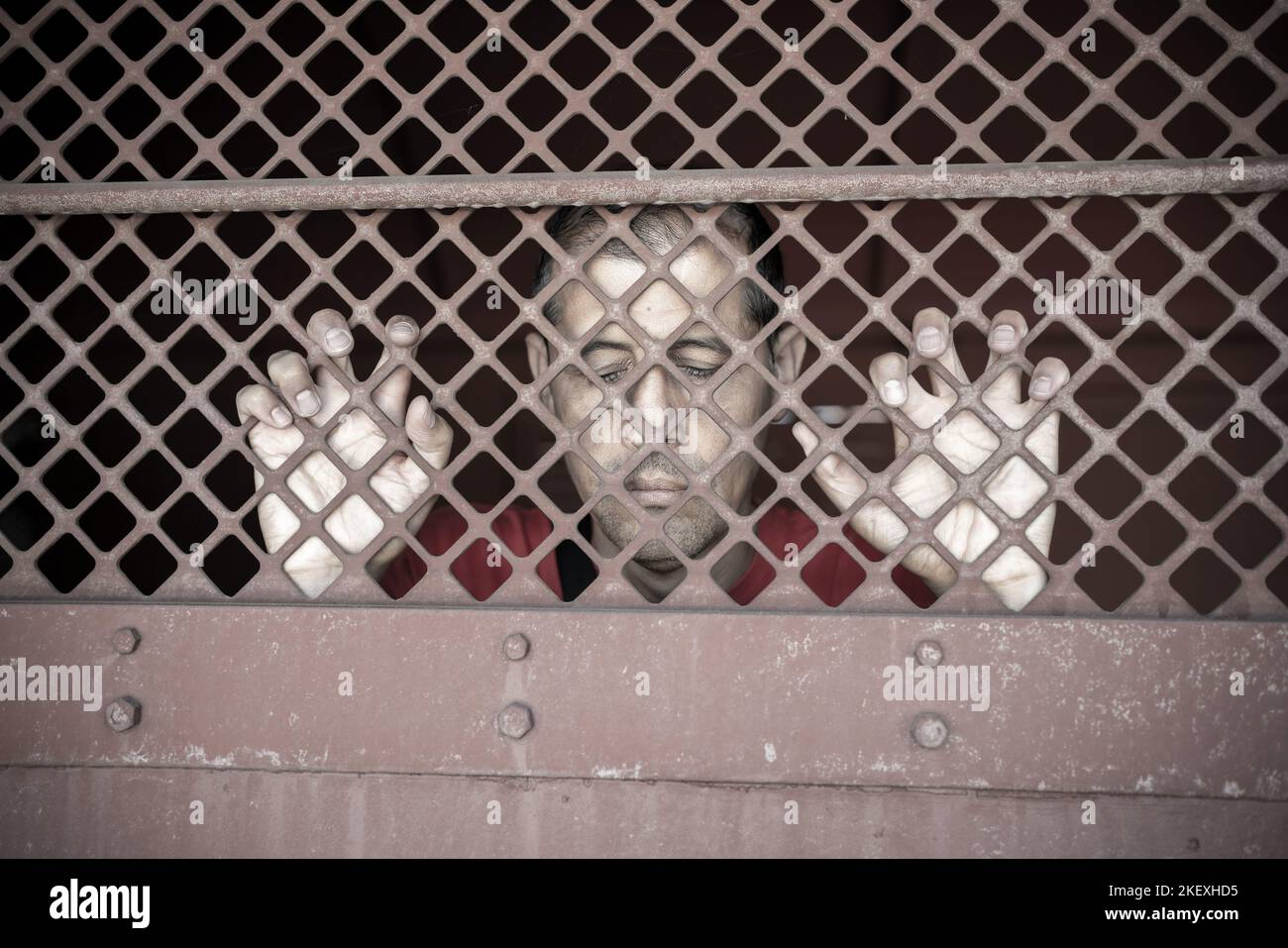 Businessman trapped in a cage hi-res stock photography and images - Alamy
