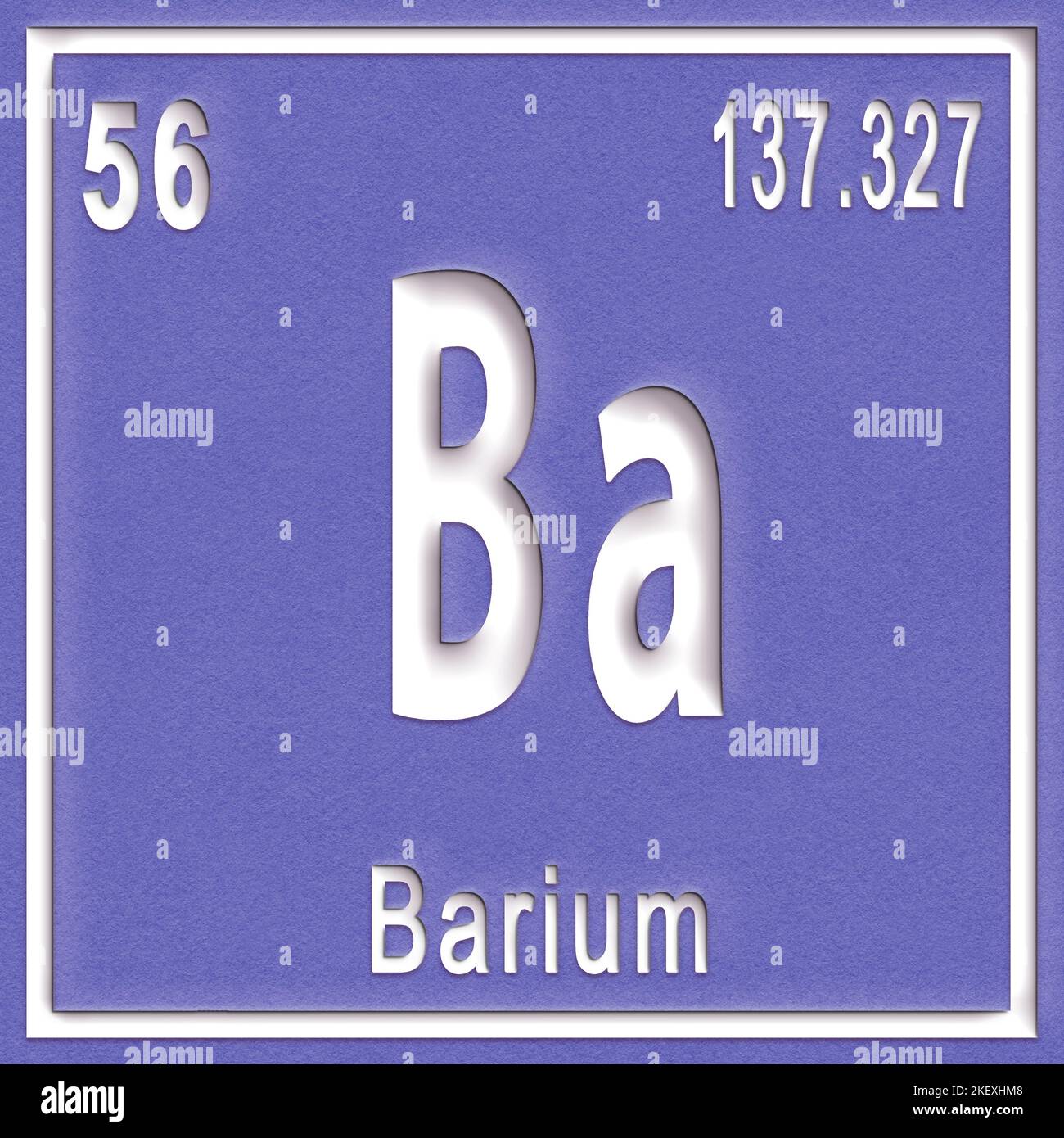 Barium chemical element, Sign with atomic number and atomic weight ...