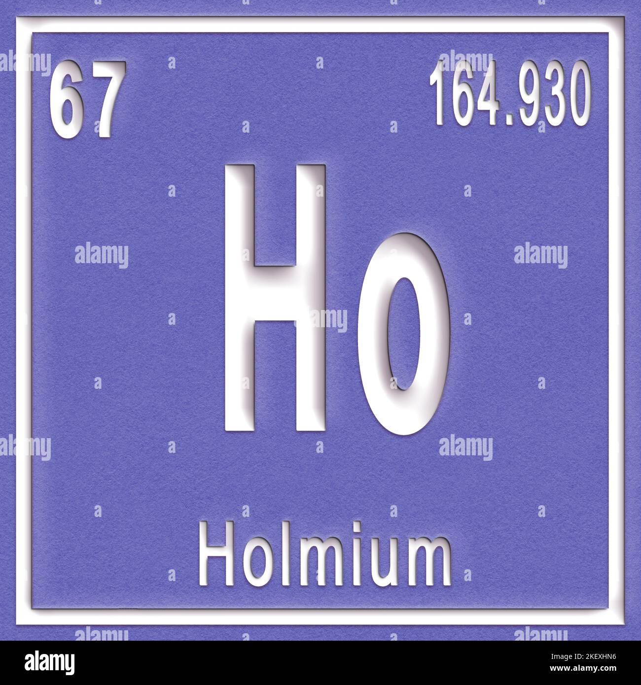 Holmium chemical element, Sign with atomic number and atomic weight ...