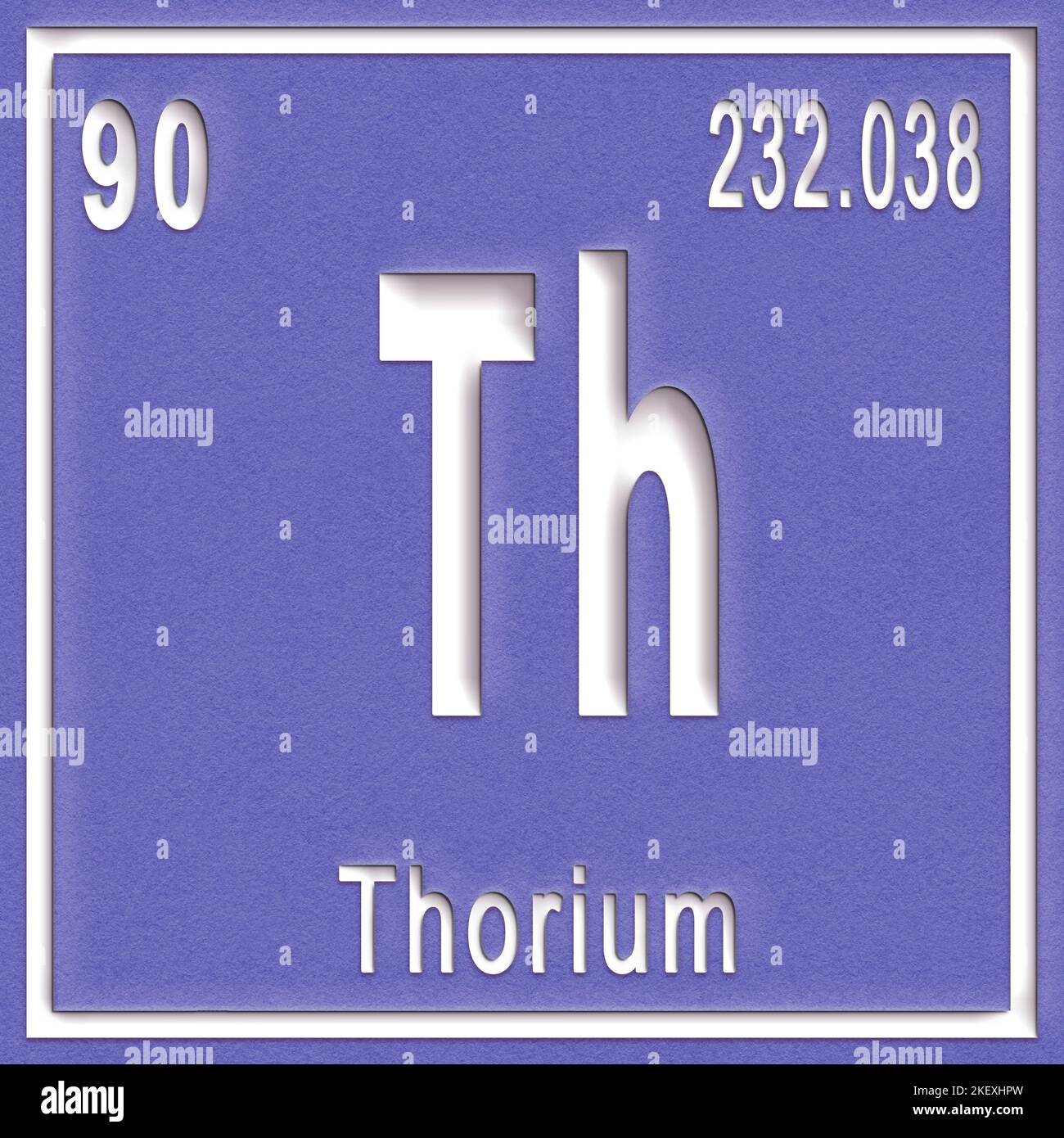 Thorium chemical element, Sign with atomic number and atomic weight, Periodic Table Element ...
