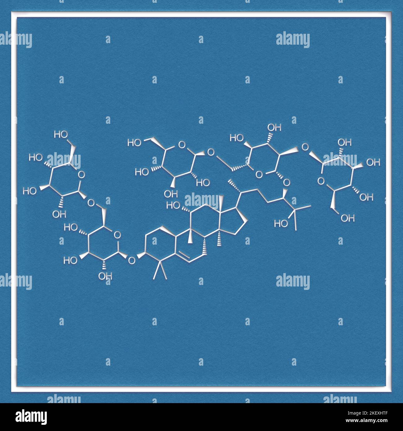 Mogroside Structural chemical formula on a white background (Monk Fruit ...