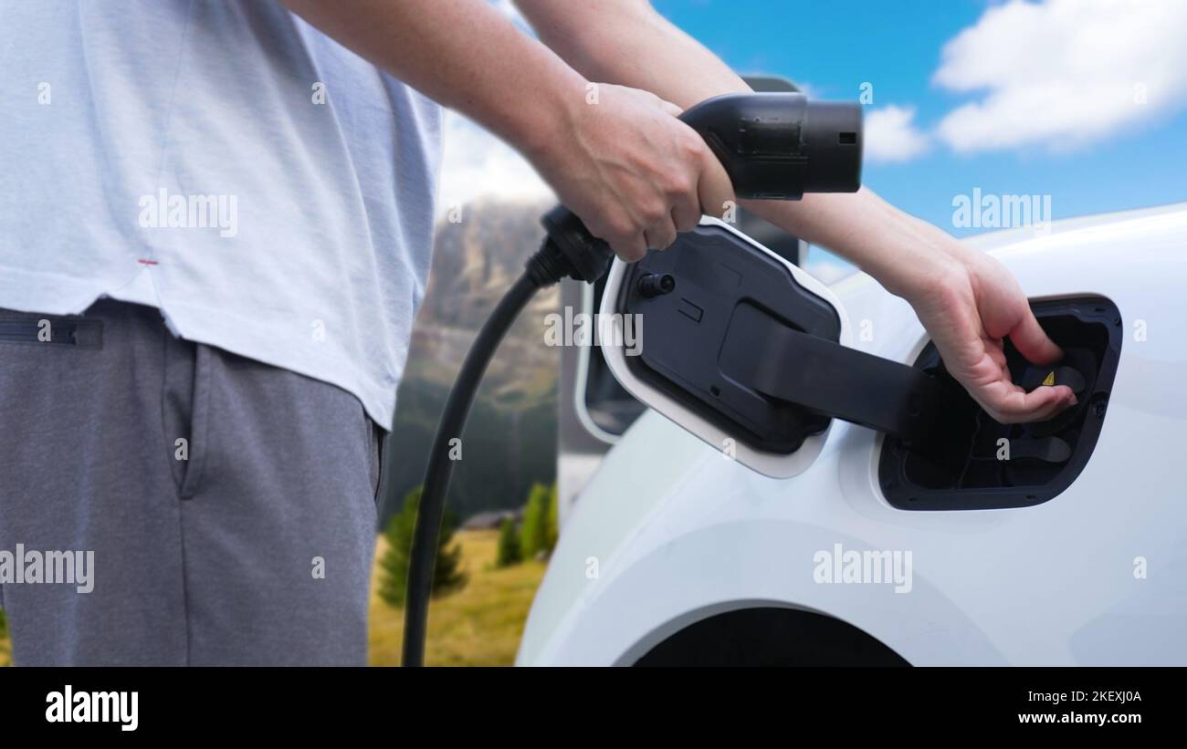 Installing electric vehicle charger hi-res stock photography and images ...
