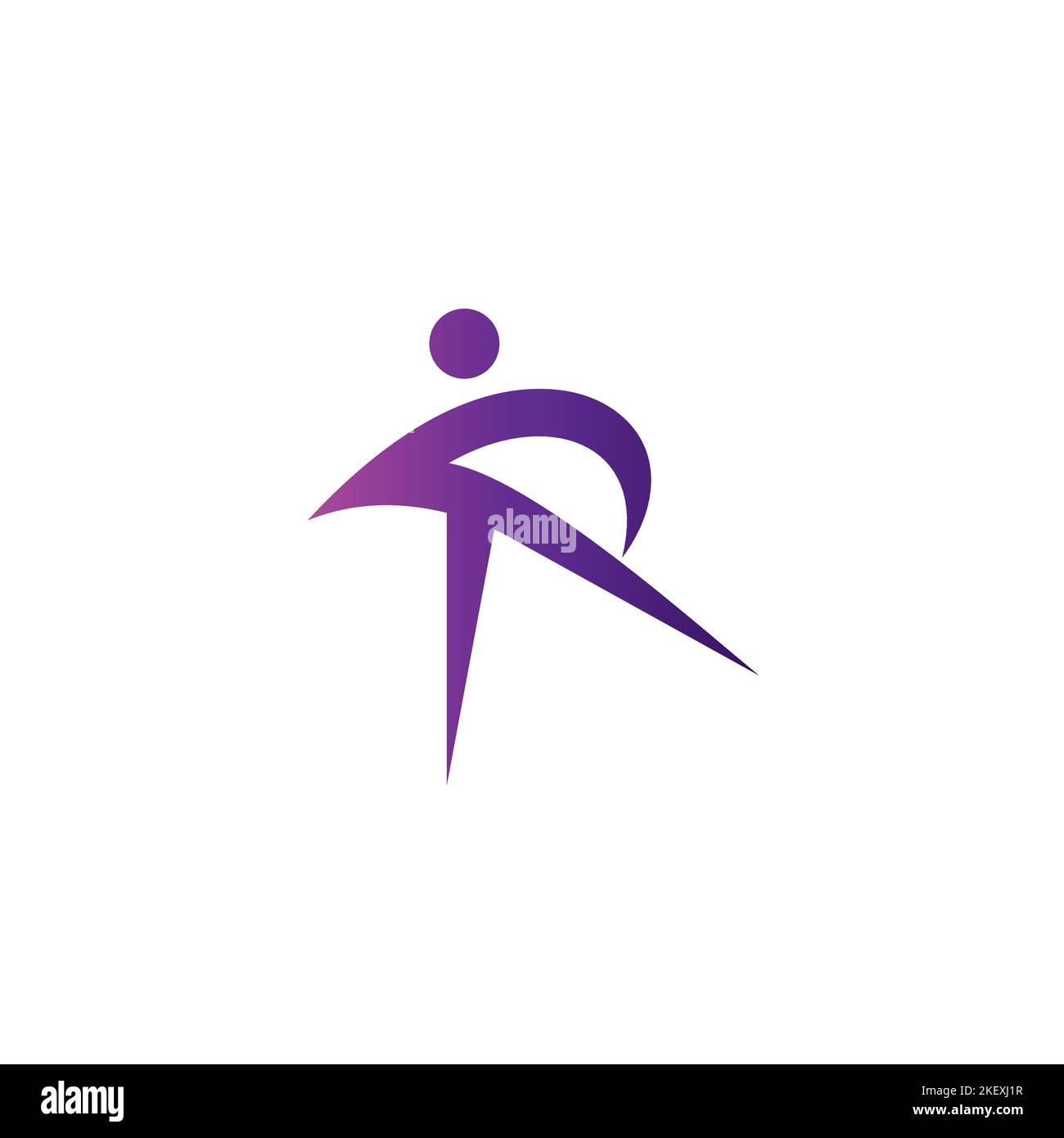 R People logo. Run People Abstract. Letter R Human Stock Vector Image ...