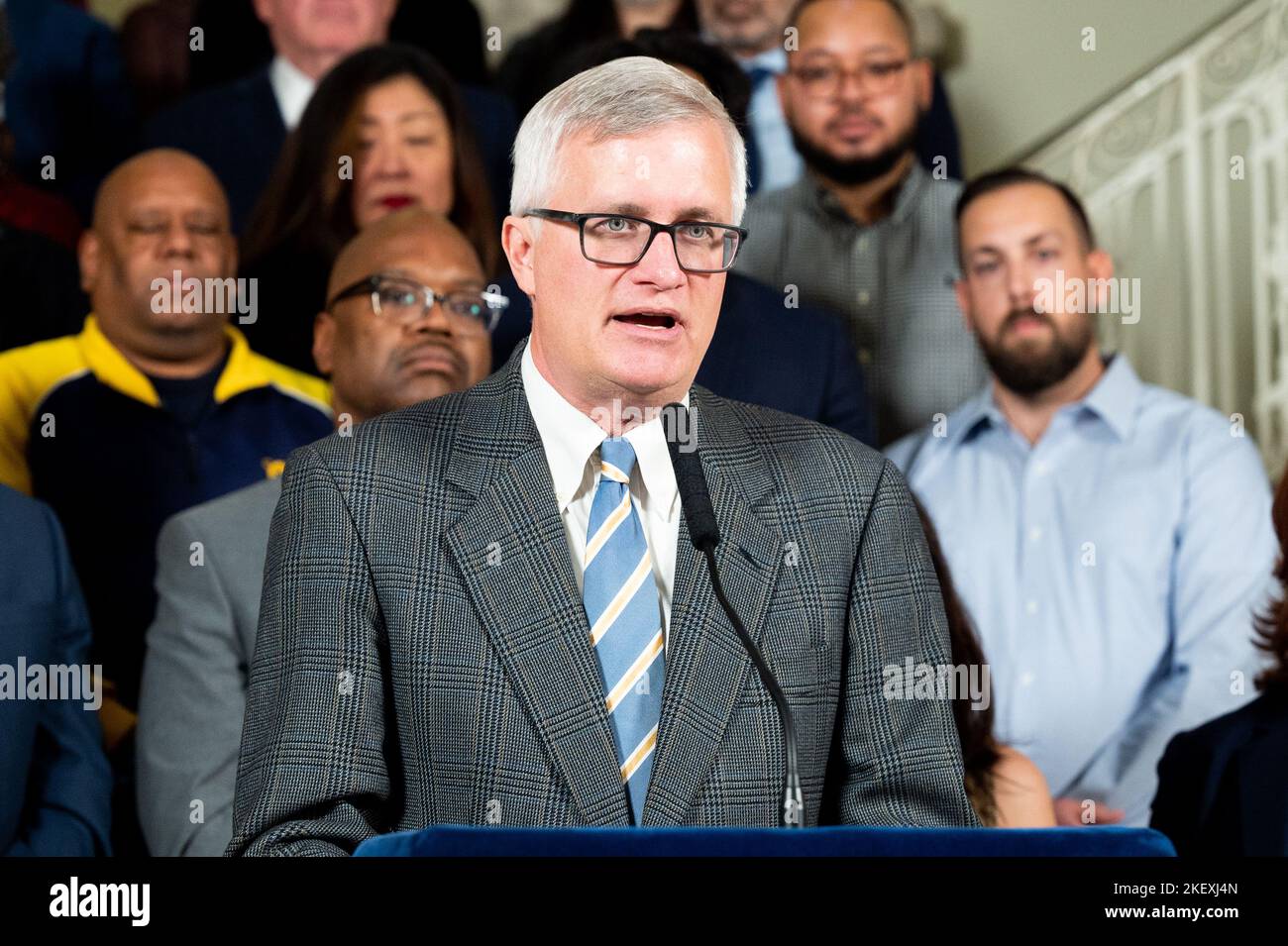 New York, United States. 14th Nov, 2022. New York State Senator Brian ...