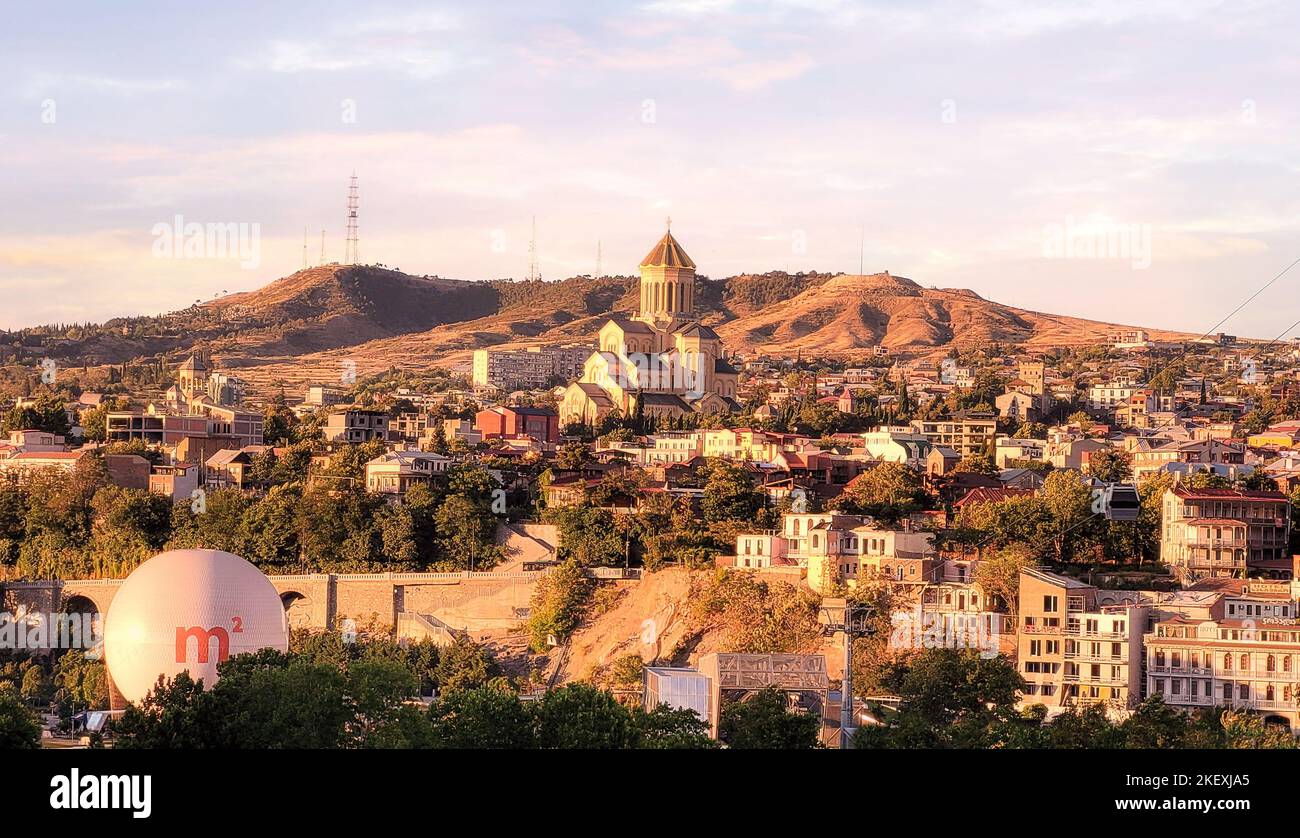 Tbilisi, Georgia - 07 23 2022: Summer sunset view of the city of ...