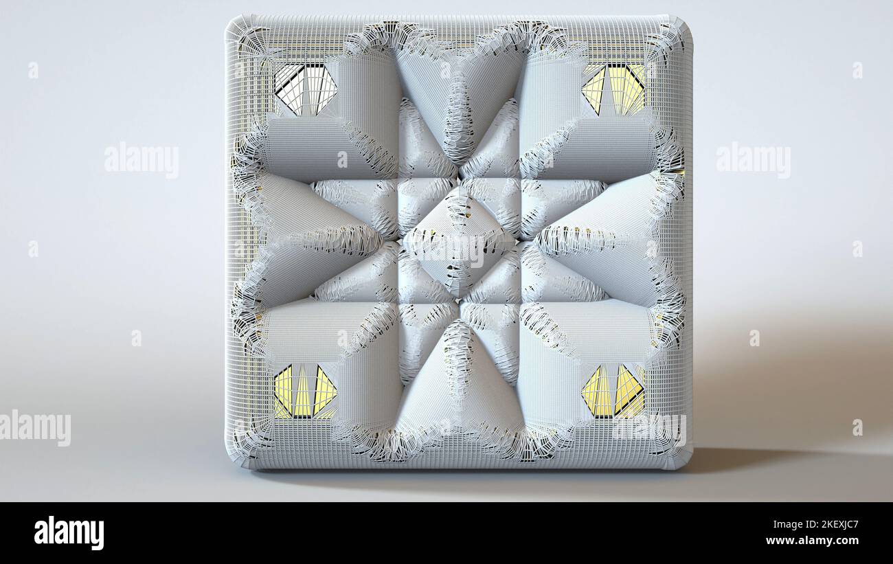 3D Illustration of an object-artefact-art piece from Ikatan. Modelers ...