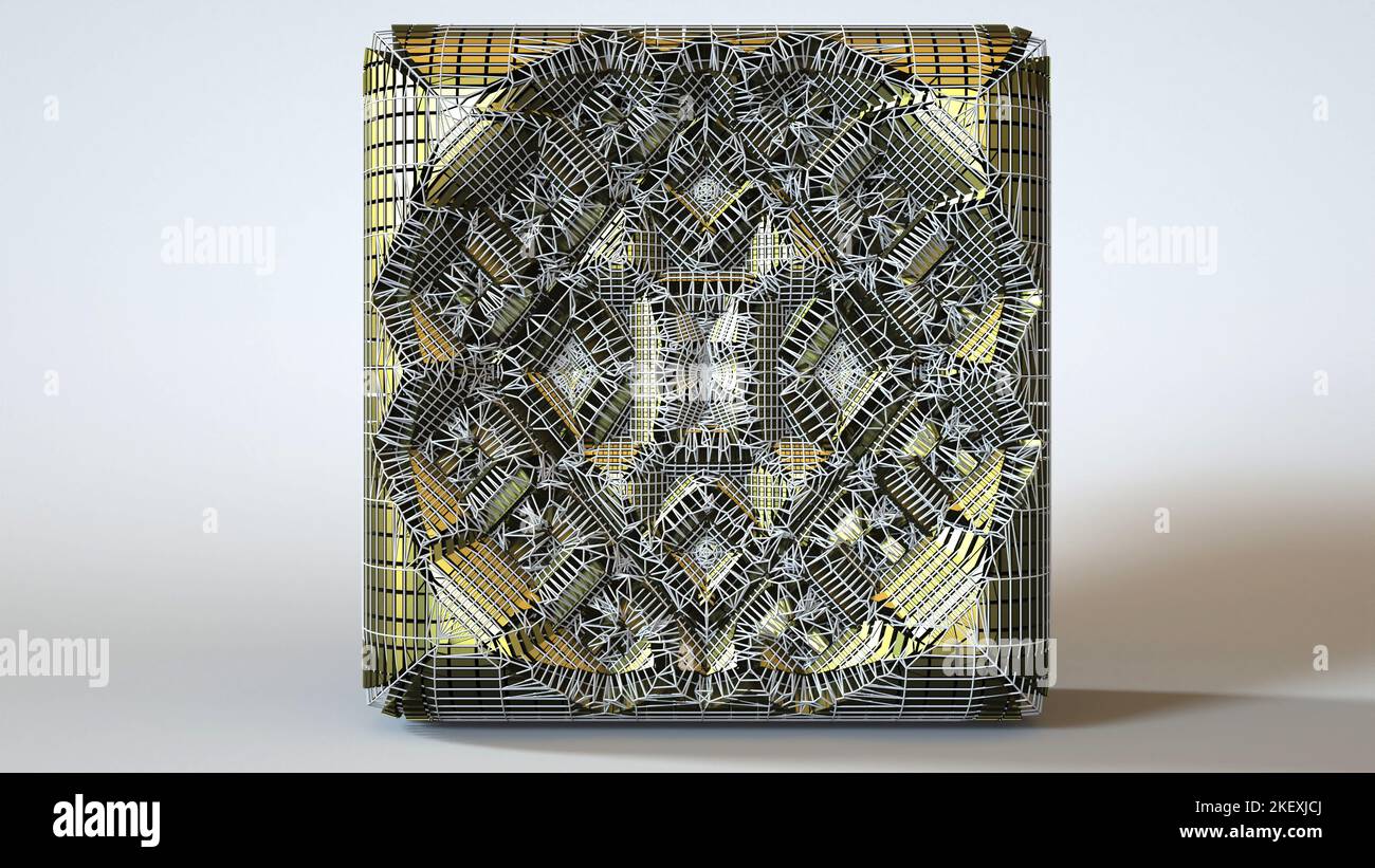 3D Illustration of an object-artefact-art piece from Ikatan. Modelers ...