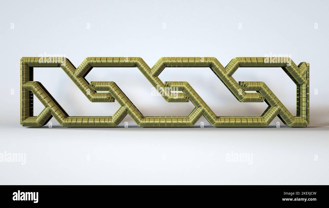 3D Illustration of an object-artefact-art piece from Ikatan. Modelers ...