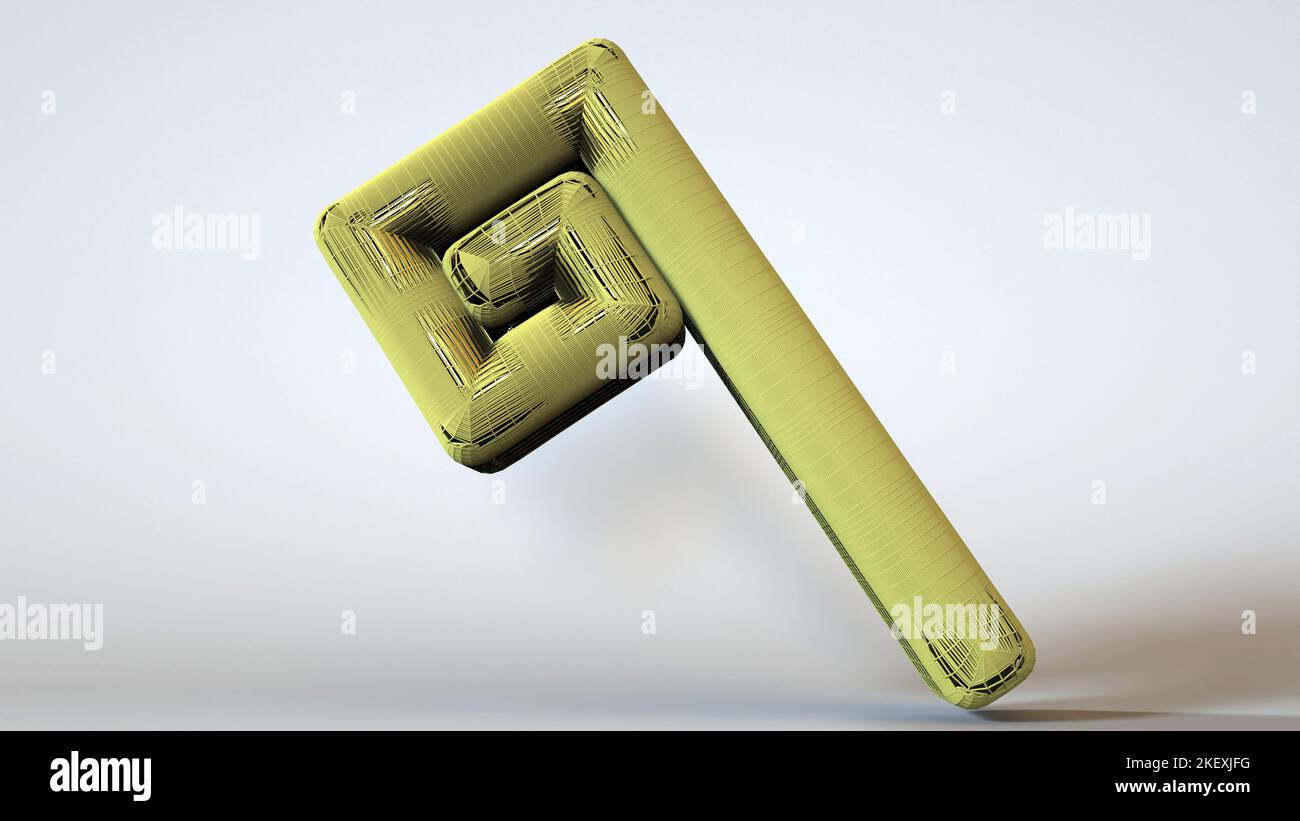 3D Illustration of an object-artefact-art piece from Ikatan. Modelers ...