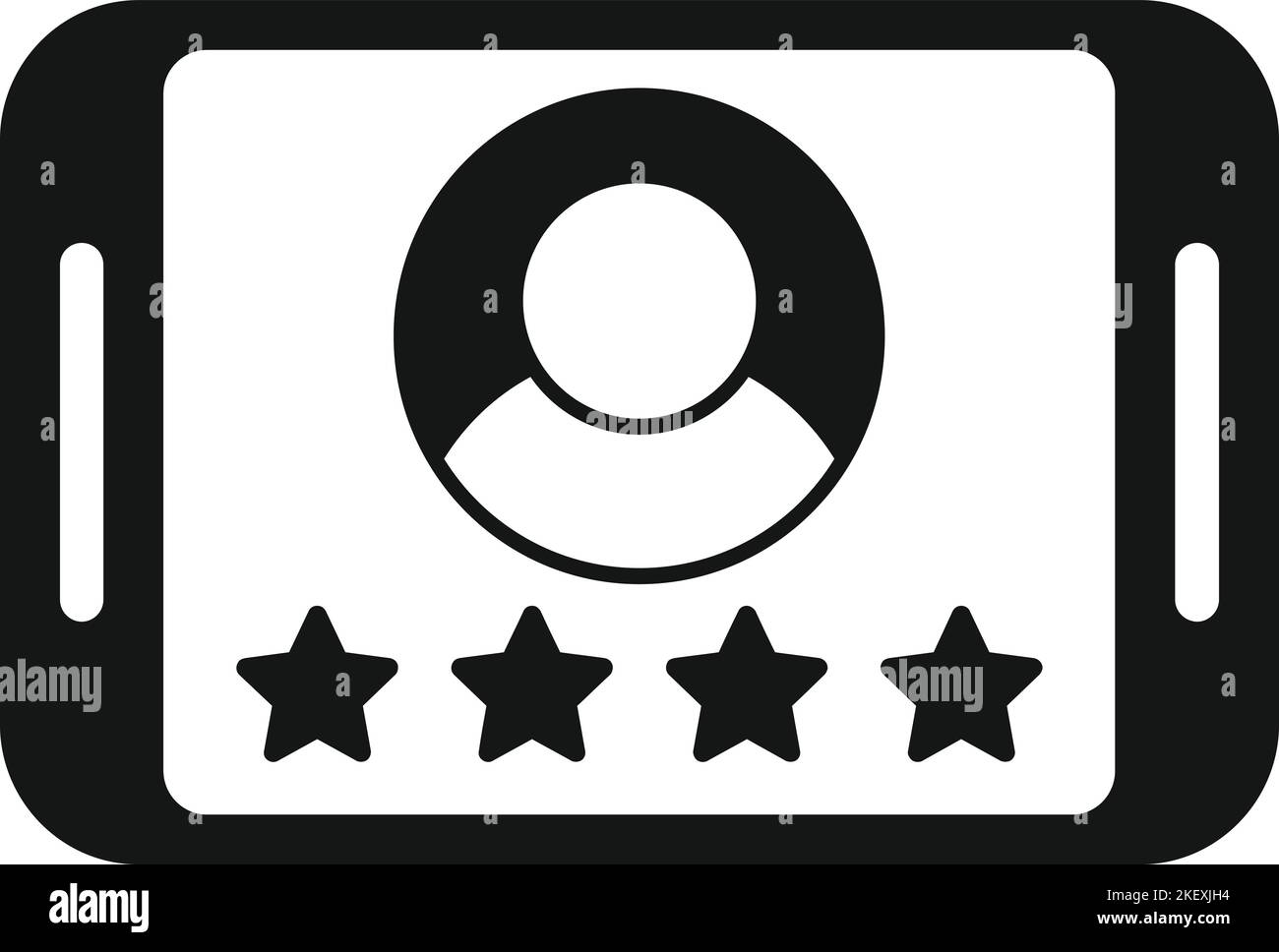 Tablet review icon simple vector. Star rate. User support Stock Vector ...