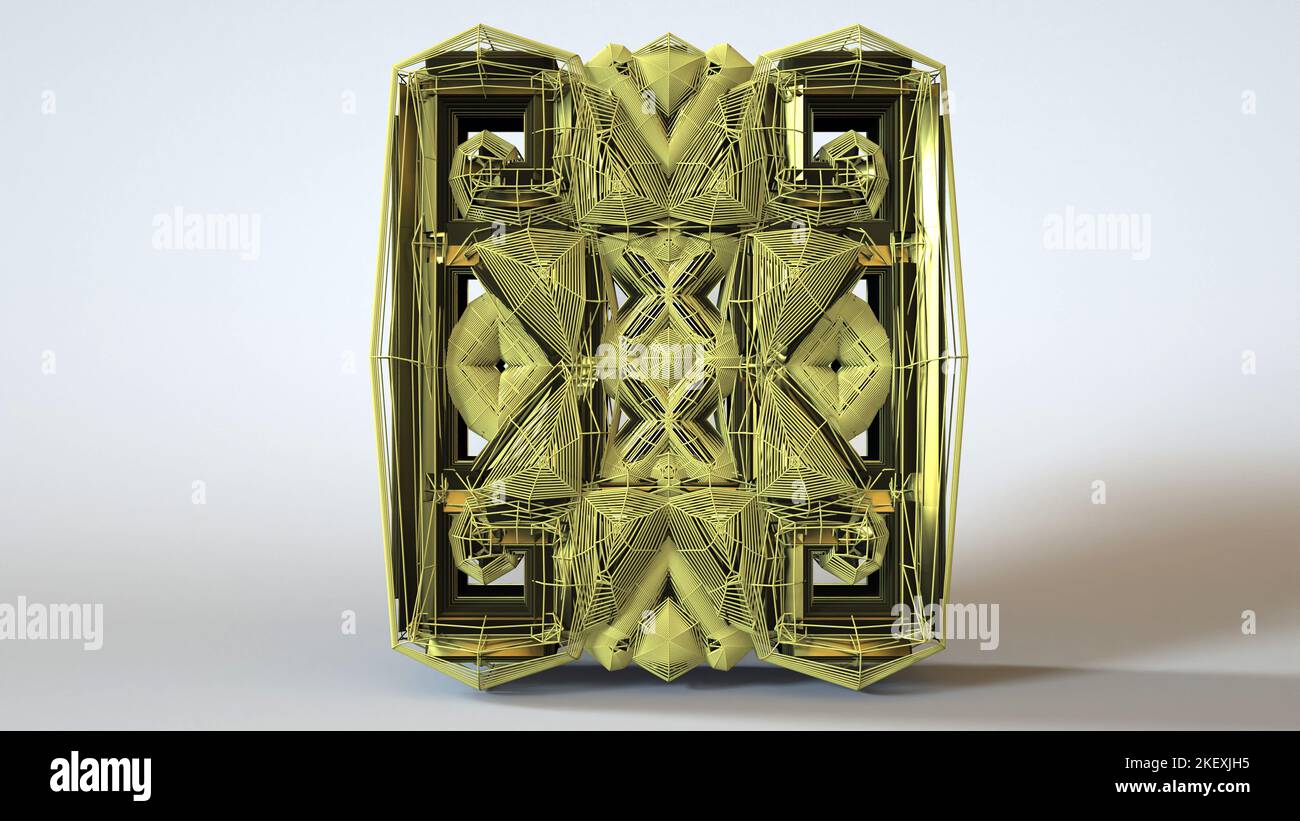3D Illustration of an object-artefact-art piece from Ikatan. Modelers ...