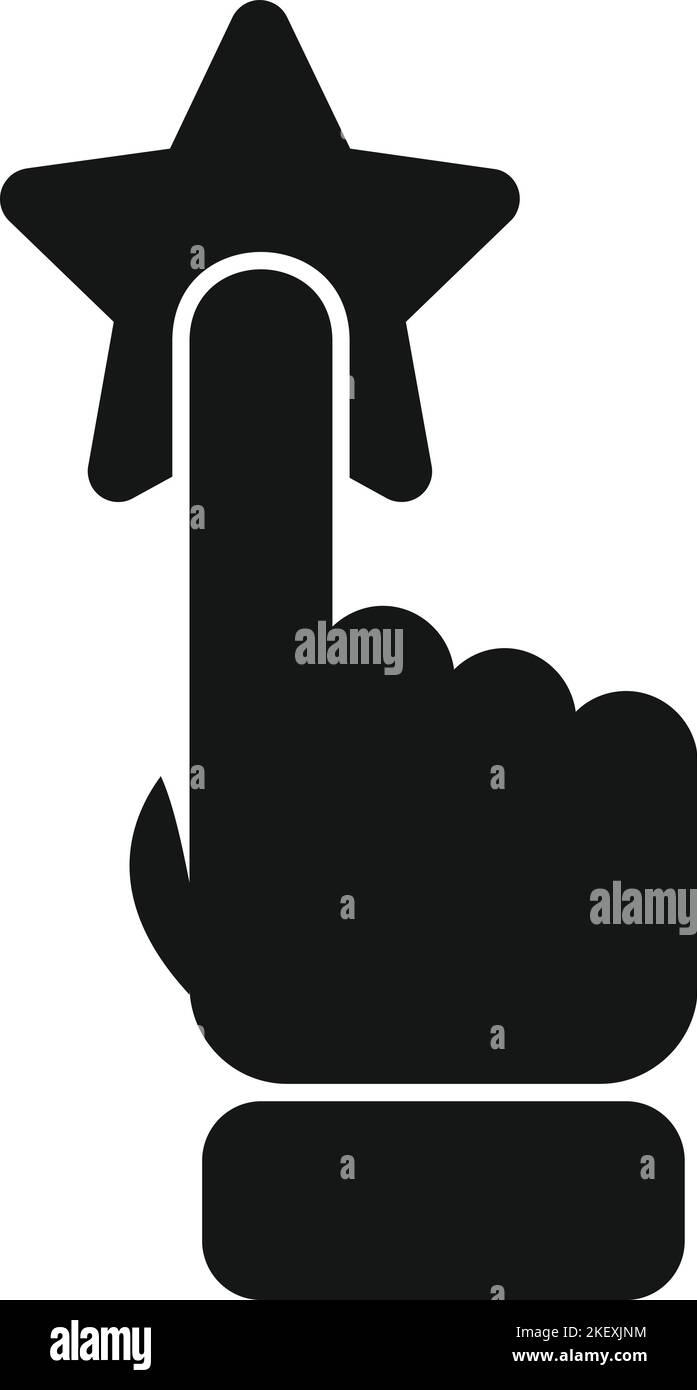 Click star button icon simple vector. Customer review. User support ...