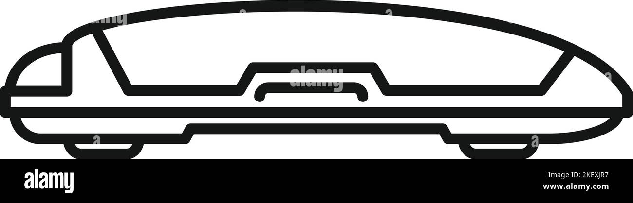 Car roof container icon outline vector. Box rack. Auto carrier Stock ...
