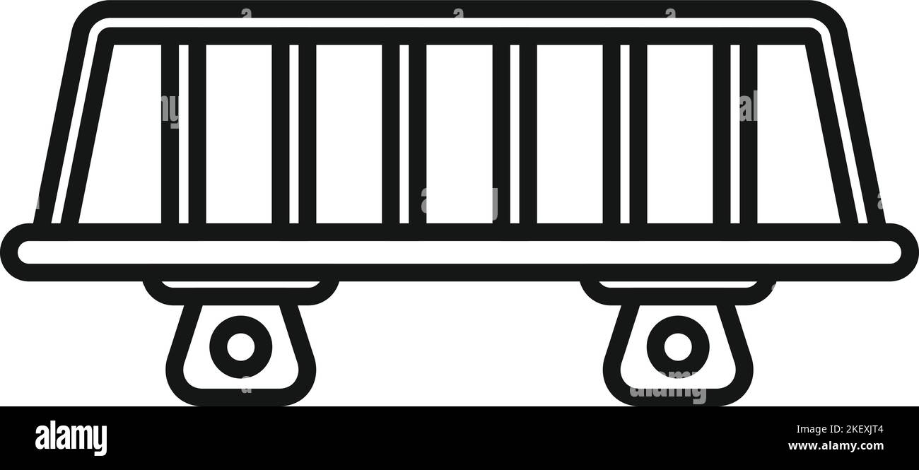 Car roof rack icon outline vector. Box trunk. Travel cargo Stock Vector ...