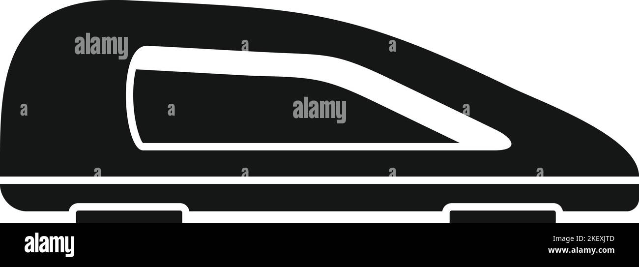 Car roof baggage icon simple vector. Rack box. Travel cargo Stock ...