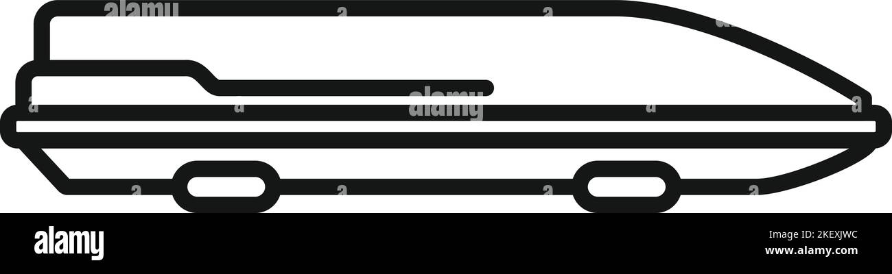 Car load box icon outline vector. Roof trunk. Travel cargo Stock Vector ...