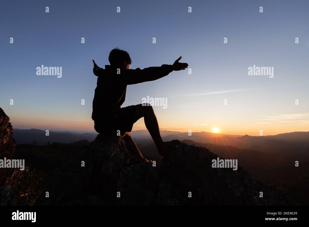 Silhouette of christian man hands praying to god, Man Pray for god ...