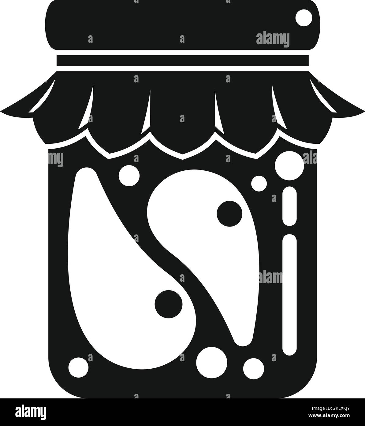 Vegetable jar icon simple vector. Pickle food. Eating product Stock ...