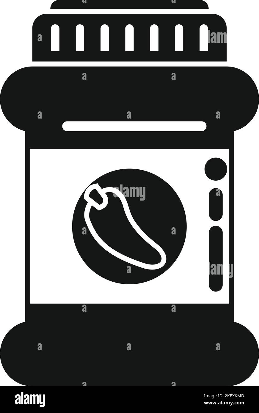 Canned pepper icon simple vector. Food pickle. Can product Stock Vector Image & Art - Alamy