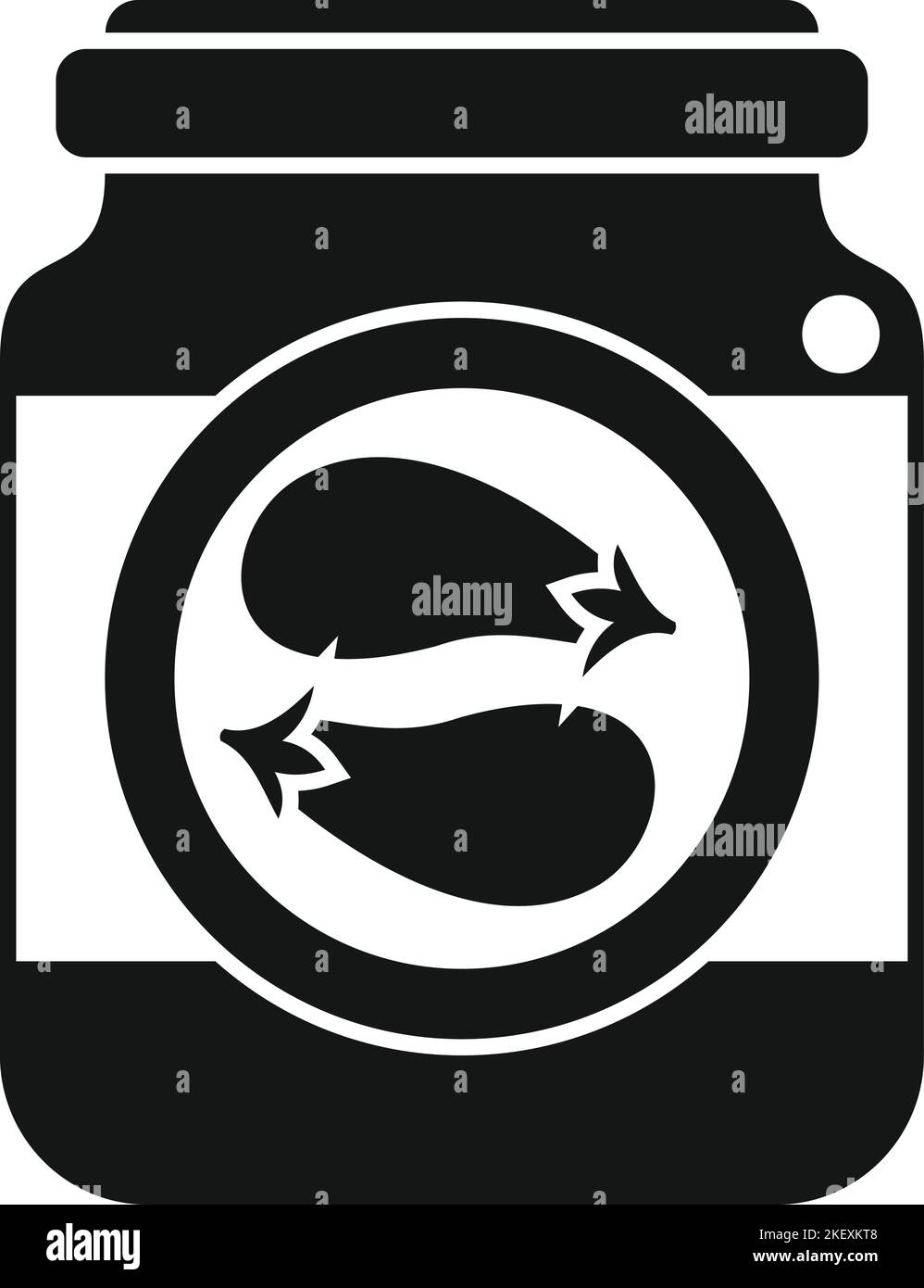 Canned eggplant icon simple vector. Food pickle. Vegetable jar Stock Vector Image & Art - Alamy