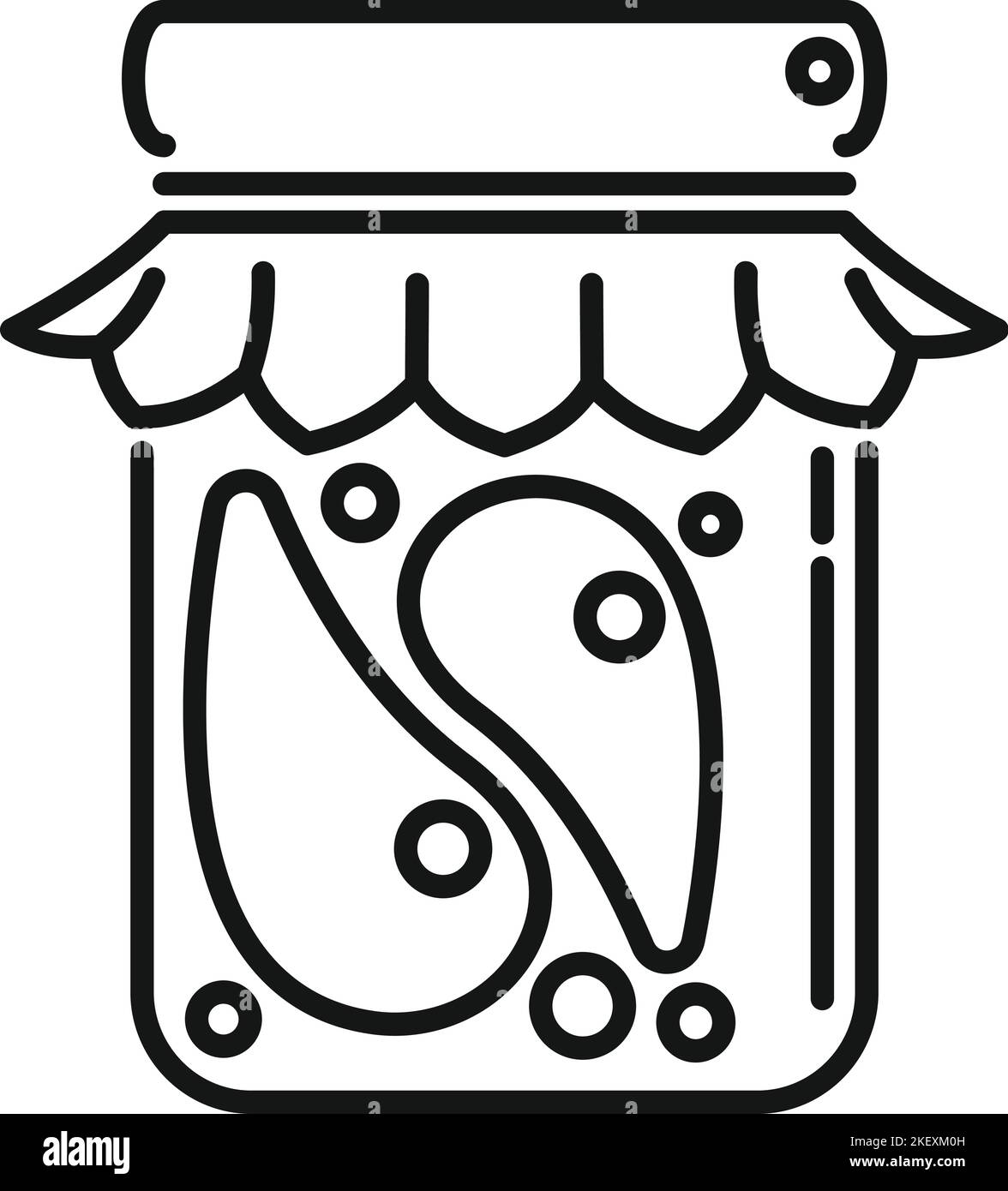 Vegetable jar icon outline vector. Pickle food. Eating product Stock ...