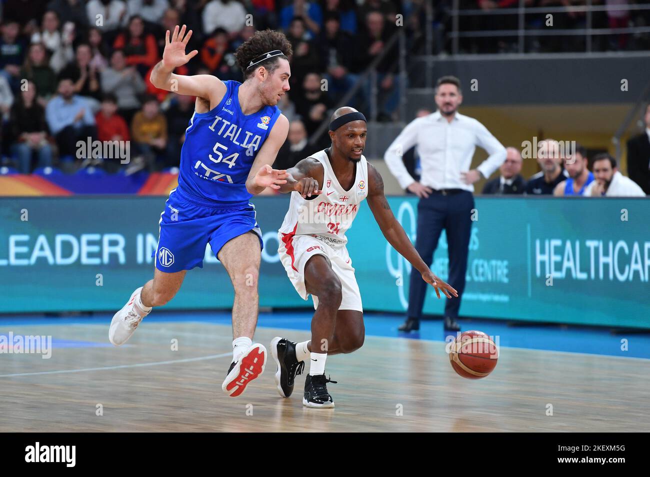 Tbilisi, Georgia. 14th Nov, 2022. Thaddus McFadden (Front R) of Georgia ...