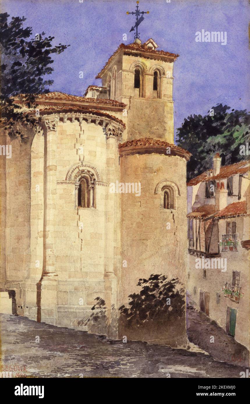 Watercolor painting ca.1920 by American artist Cass Gilbert of the ...