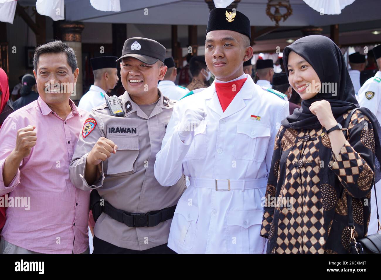 Indonesian flag raiser hi-res stock photography and images - Alamy