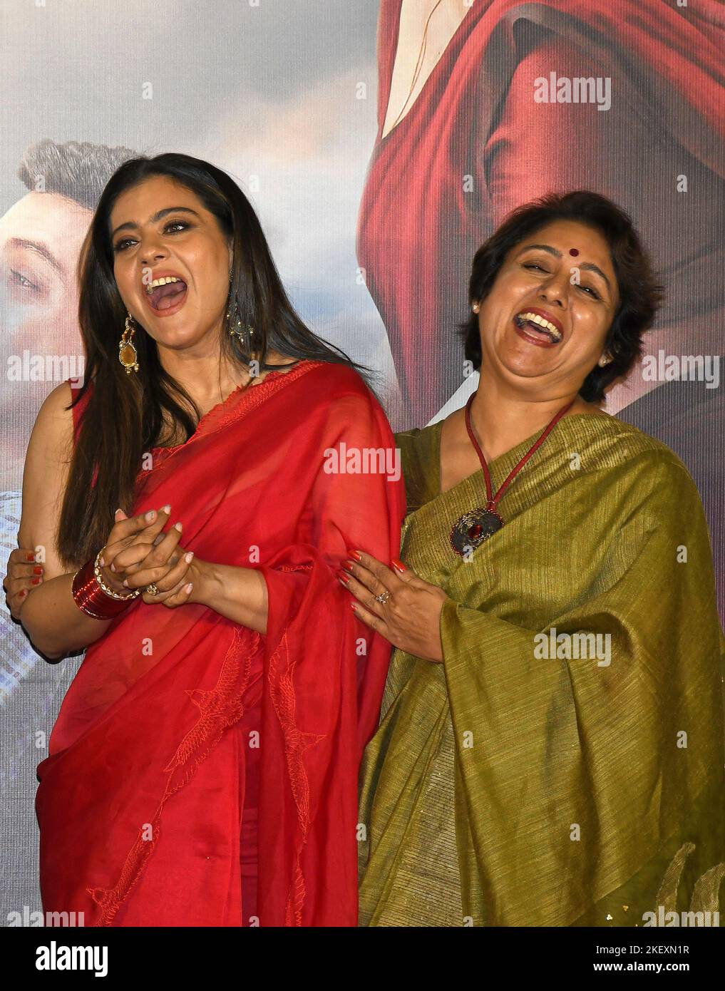 Mumbai, India. 14th Nov, 2022. L-R Bollywood actress Kajol Devgan and ...