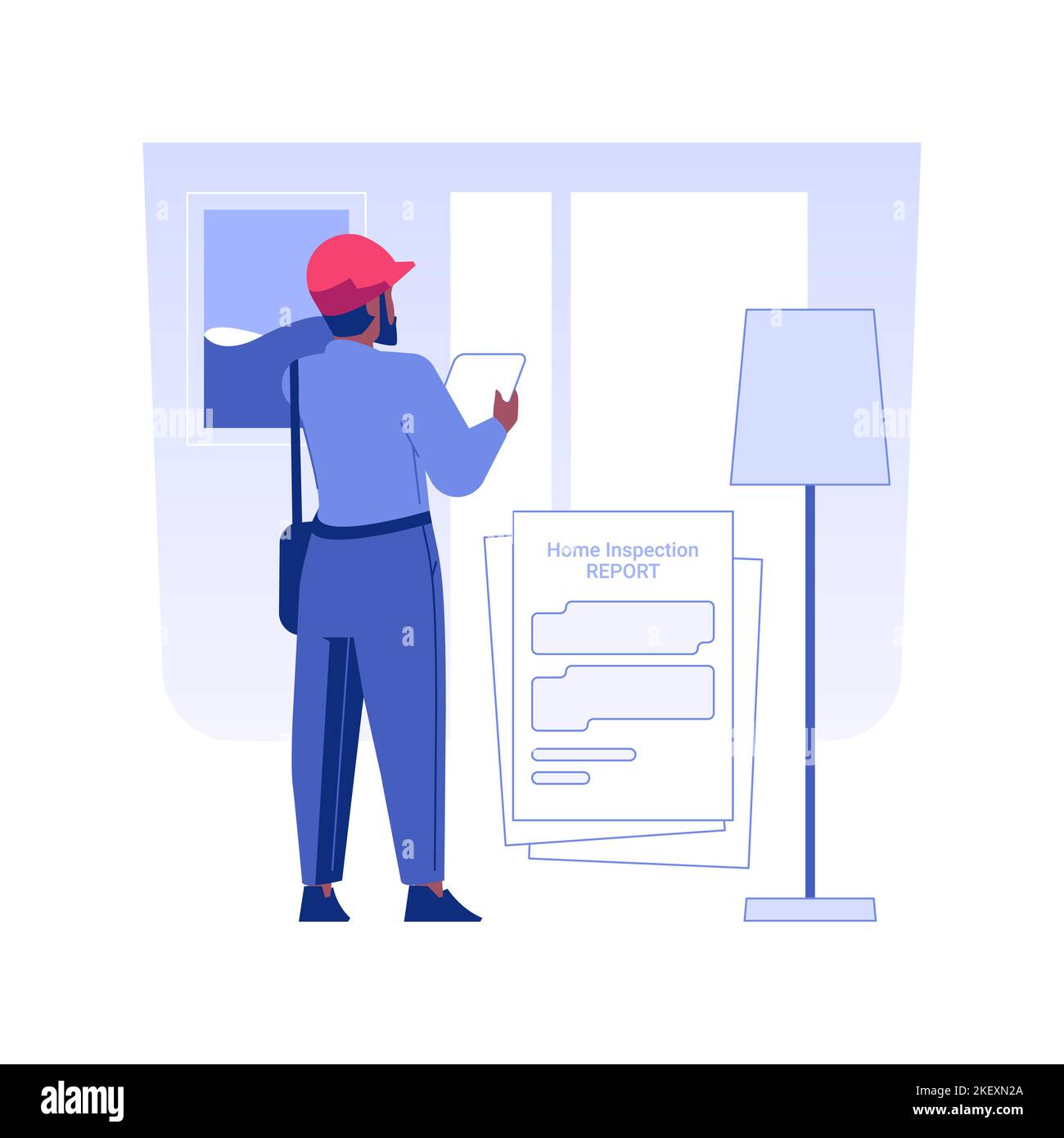 Home inspection report isolated concept vector illustration. Home ...