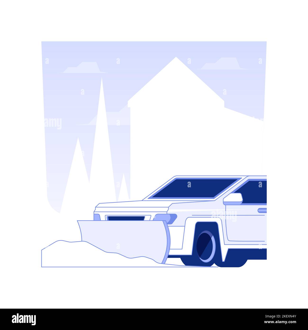 Snow removal service isolated concept vector illustration. Using a snow ...