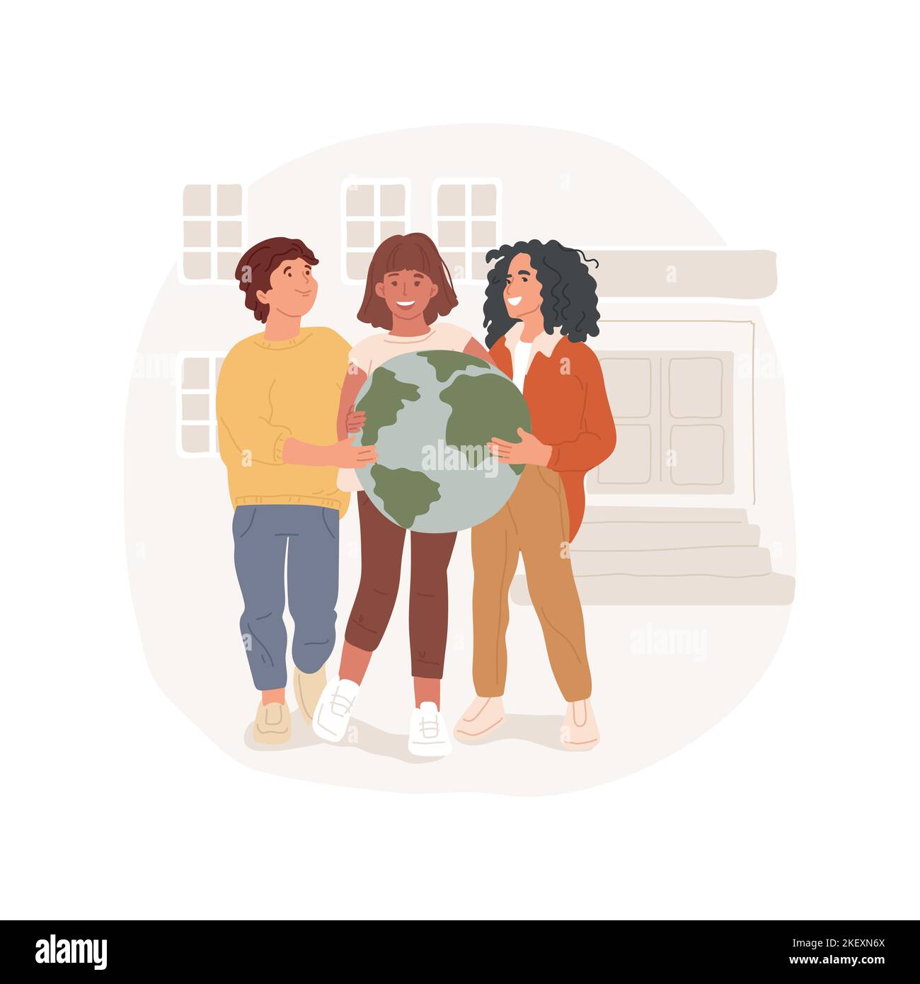 Earth day isolated cartoon vector illustration. Garbage free day ...