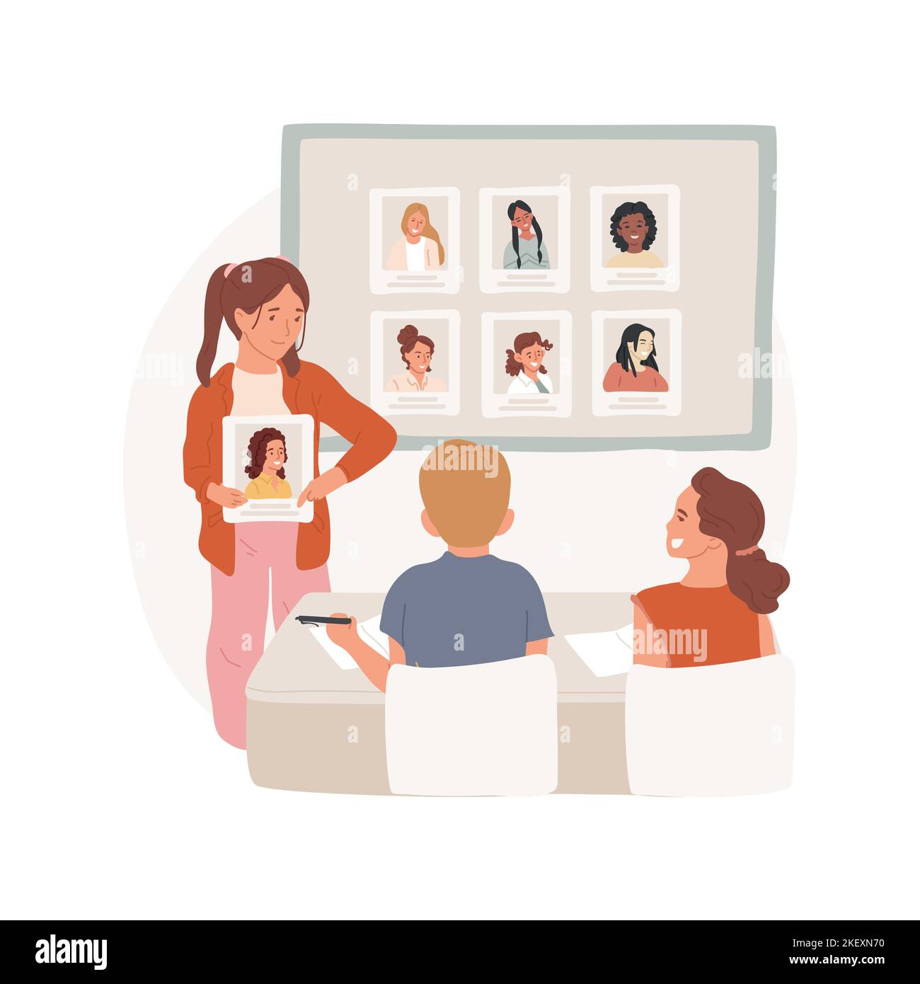 International Womens Day isolated cartoon vector illustration. Create ...