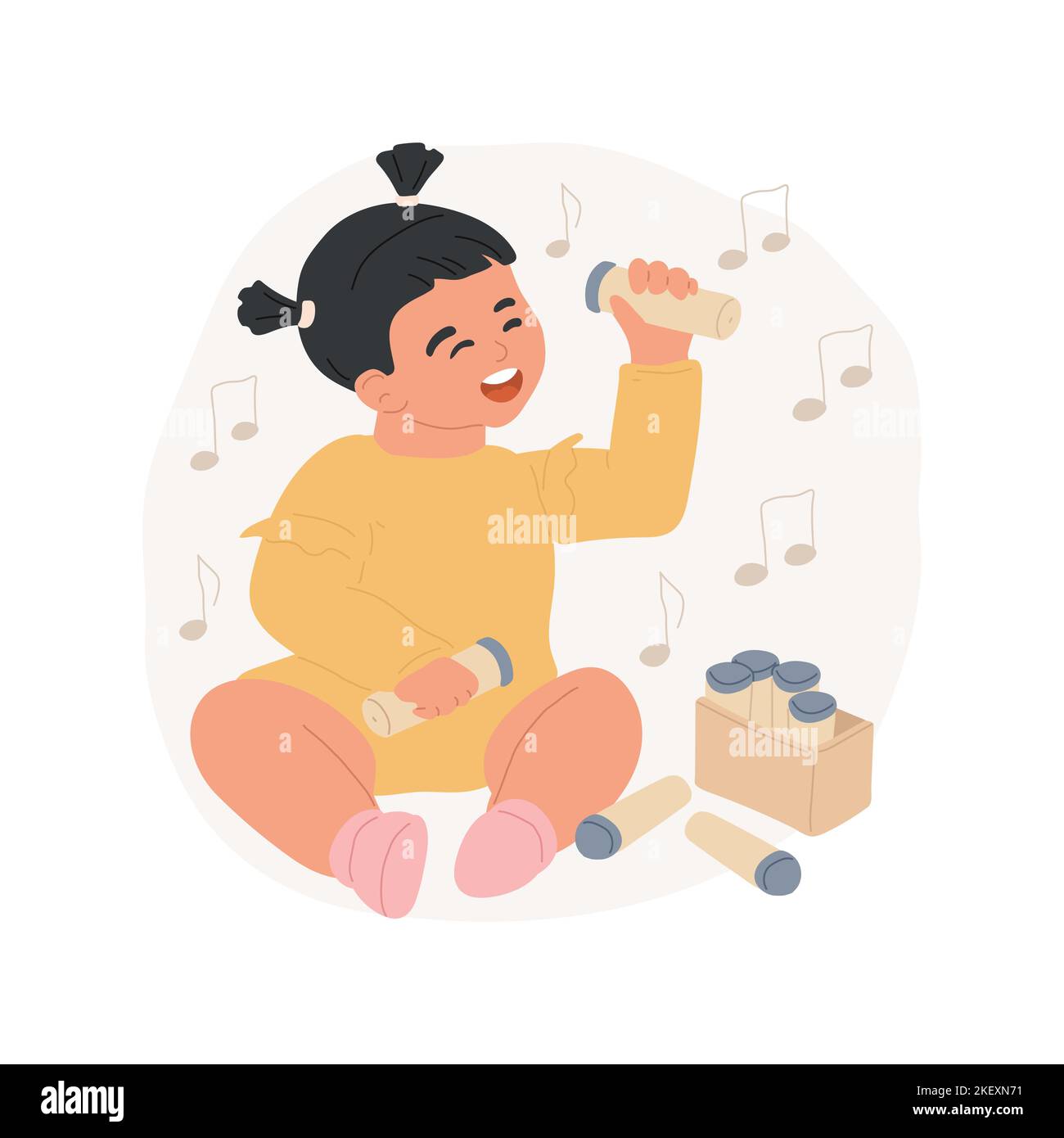 Sound cylinders isolated cartoon vector illustration. Sound boxes ...